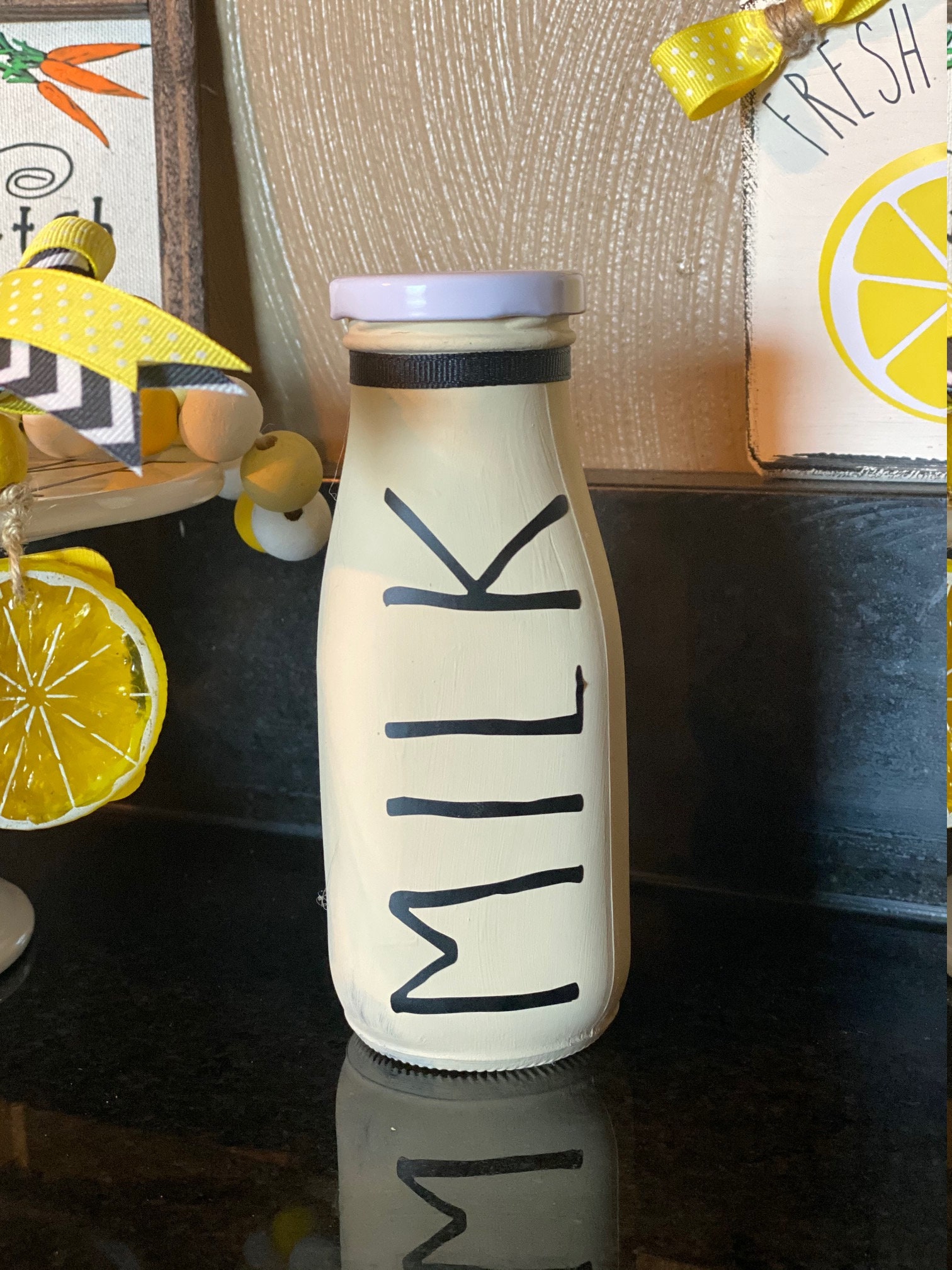 Milk Bottle Decor White Milk Bottles White Painted Bottles | Etsy