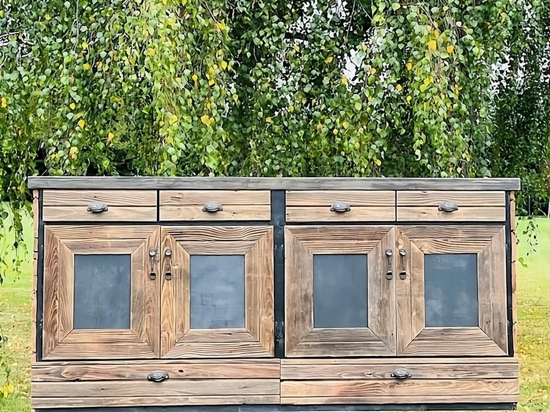 Handmade Reclaimed Wood Buffet: Rustic Dining Room Sideboard - Etsy
