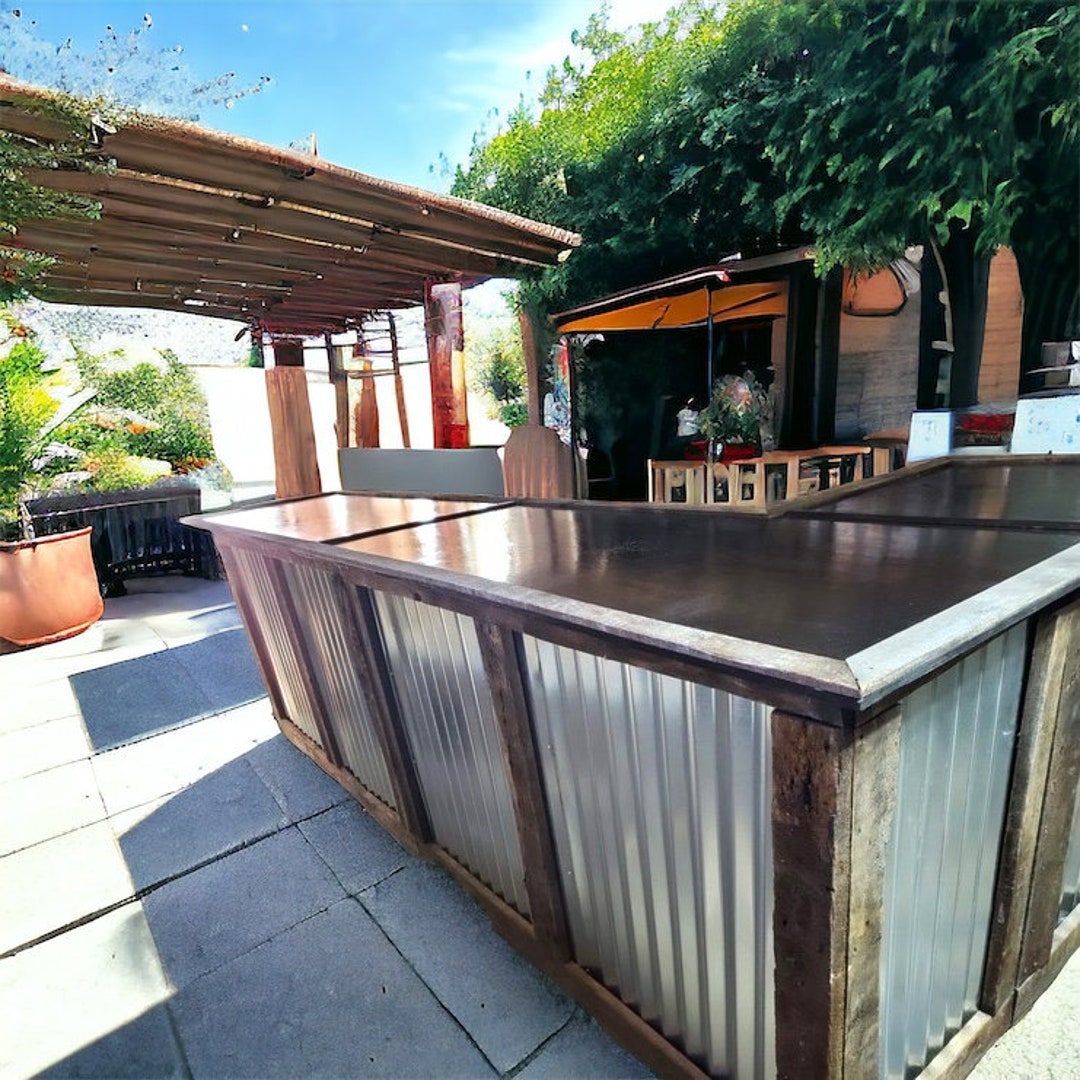 Galvanized Metal Bar-metal and Wood Bar-industrial Look Bar-rustic Bar ... Galvanized Metal Bar-metal and Wood Bar-industrial Look Bar-rustic Bar ...