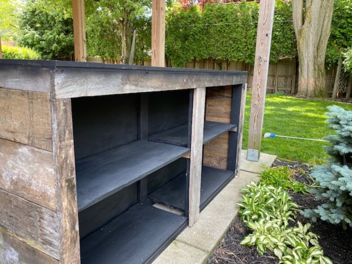 Outdoor Bar With Authentic Barn Wood-free Shipping-outdoor - Etsy