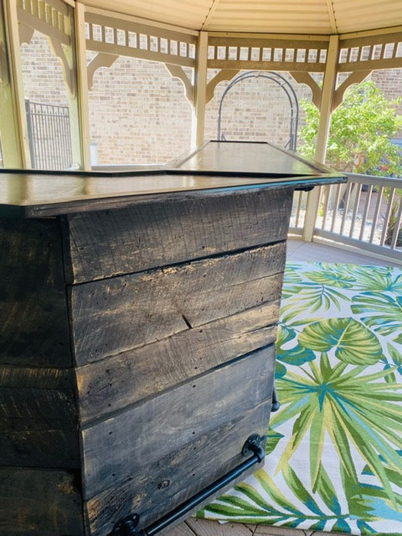 L Diagonal Shaped Home Bar-indoor or Outdoor Use-wood Bar-home Bar ...