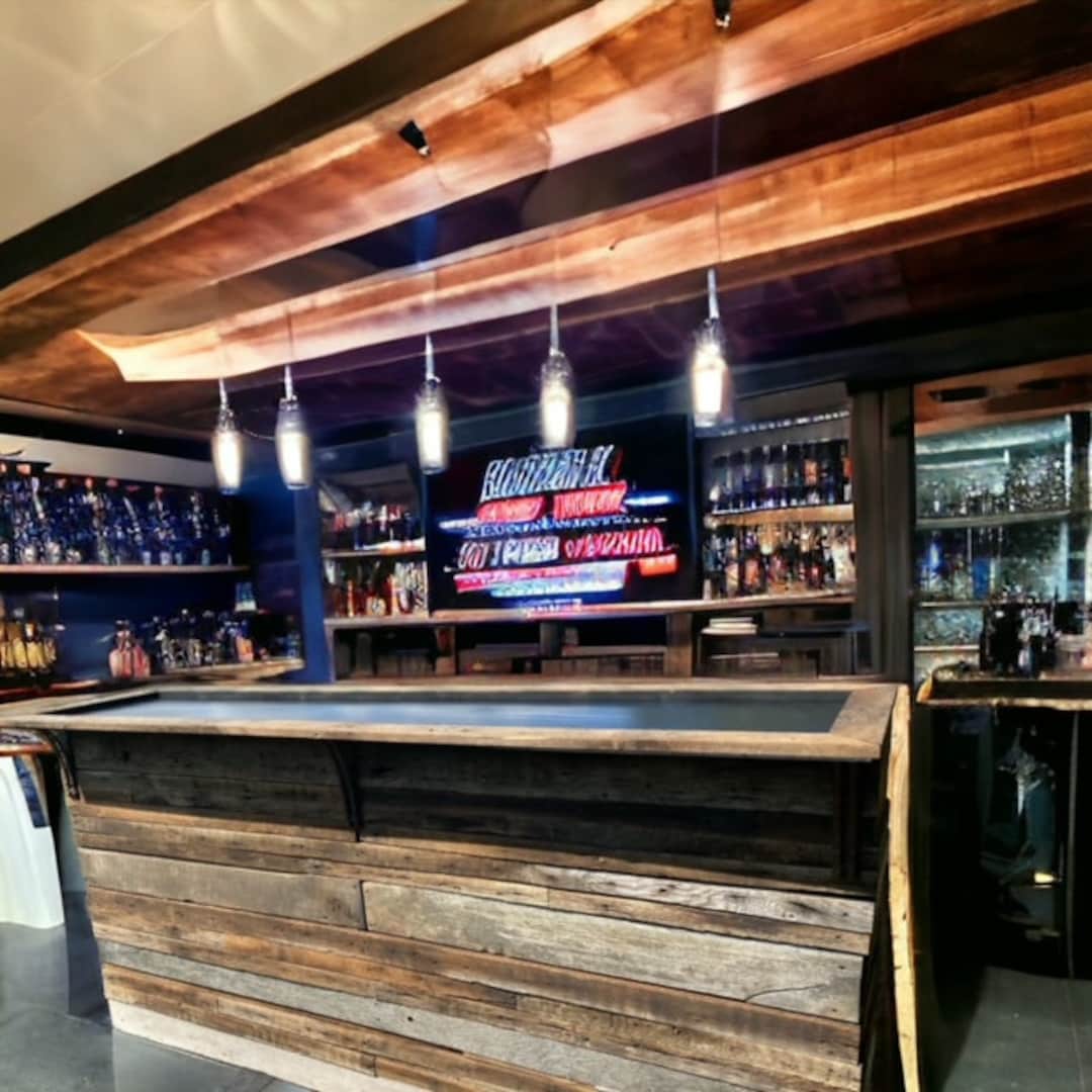 Rustic Wood Bar-custom Bar-barnwood - Etsy