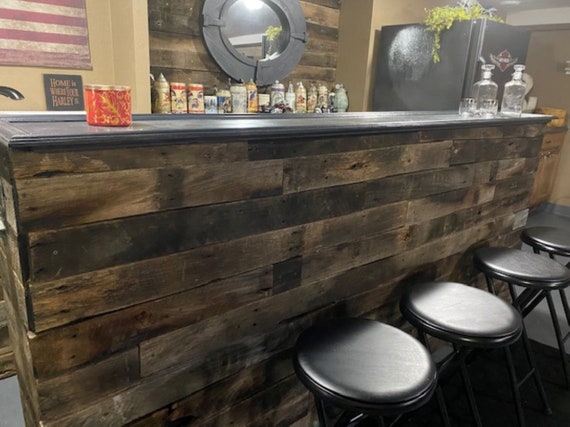 Outdoor Bar With Authentic Barn Wood-free Shipping-outdoor - Etsy