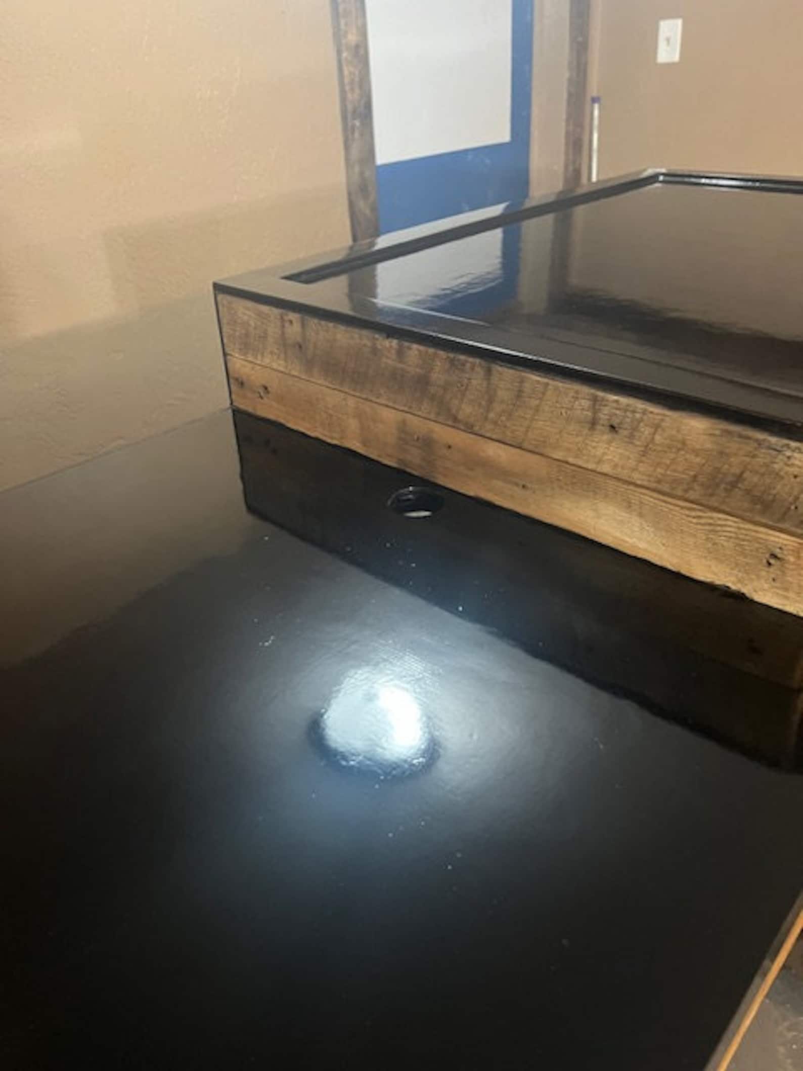 Rustic Wood Retail Counter-retail Counter-check Out Counter-multi Level ...