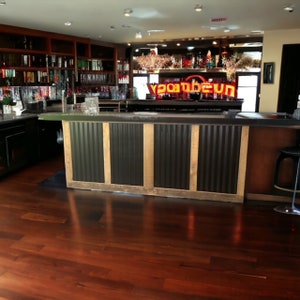 Galvanized Metal Bar-metal and Wood Bar-industrial Look Bar-rustic Bar ...