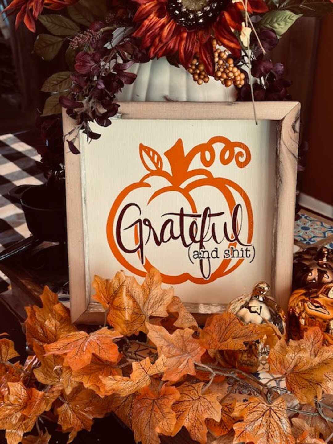 Reclaimed Wood Sign-fall Decor-wood Sign-fall Sign-funny Fall Sign ...