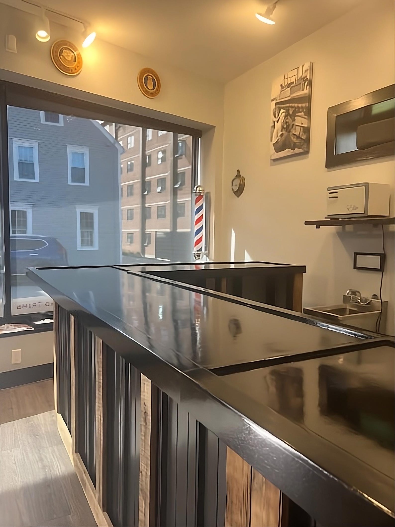 10ft Salon Color Bar Station With Back Bar Hutch, Custom Professional ...