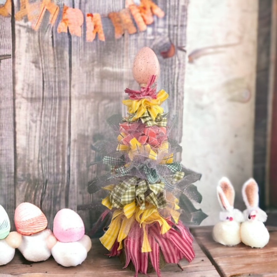 Spring Rag Tree-easter Rag Tree-pastel Rag Tree - Etsy