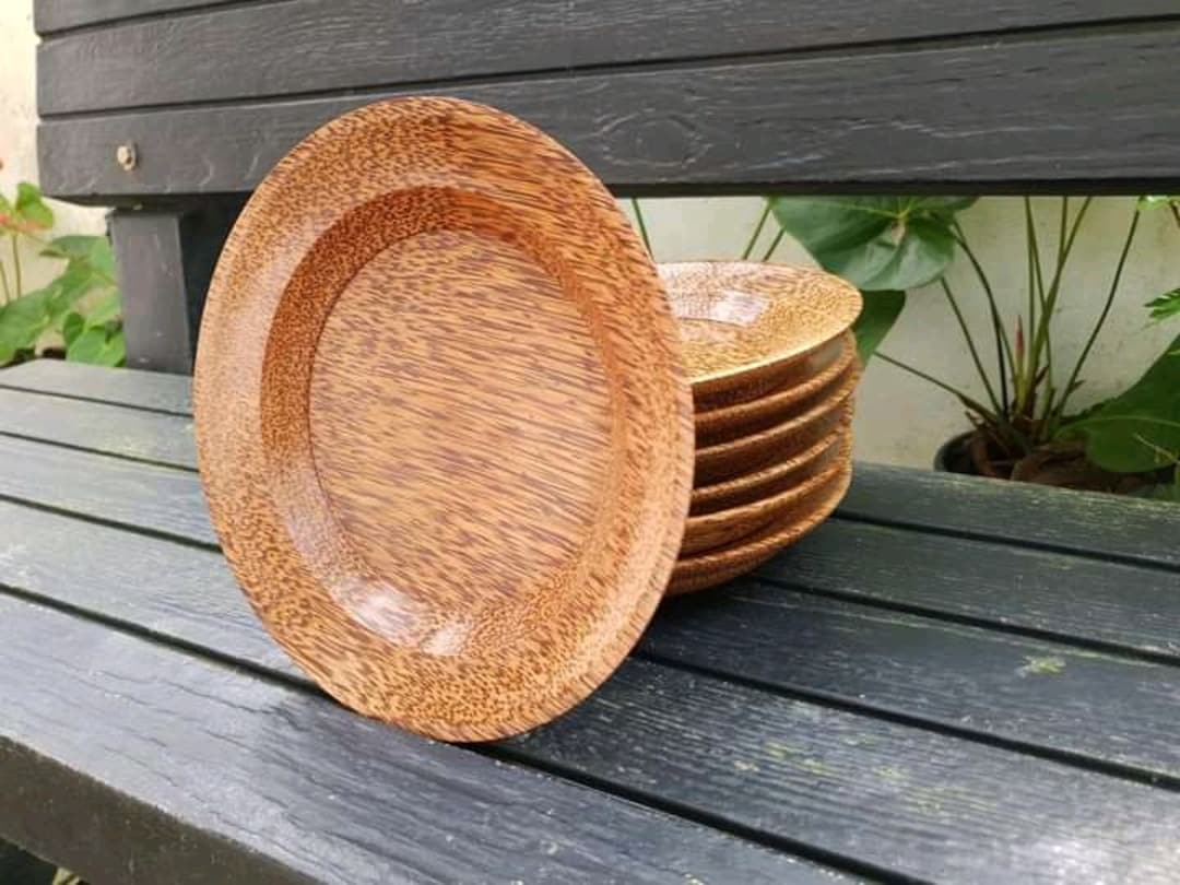 Natural Wooden Plates, Eco-friendly, Handcrafted Dining Essentials ...