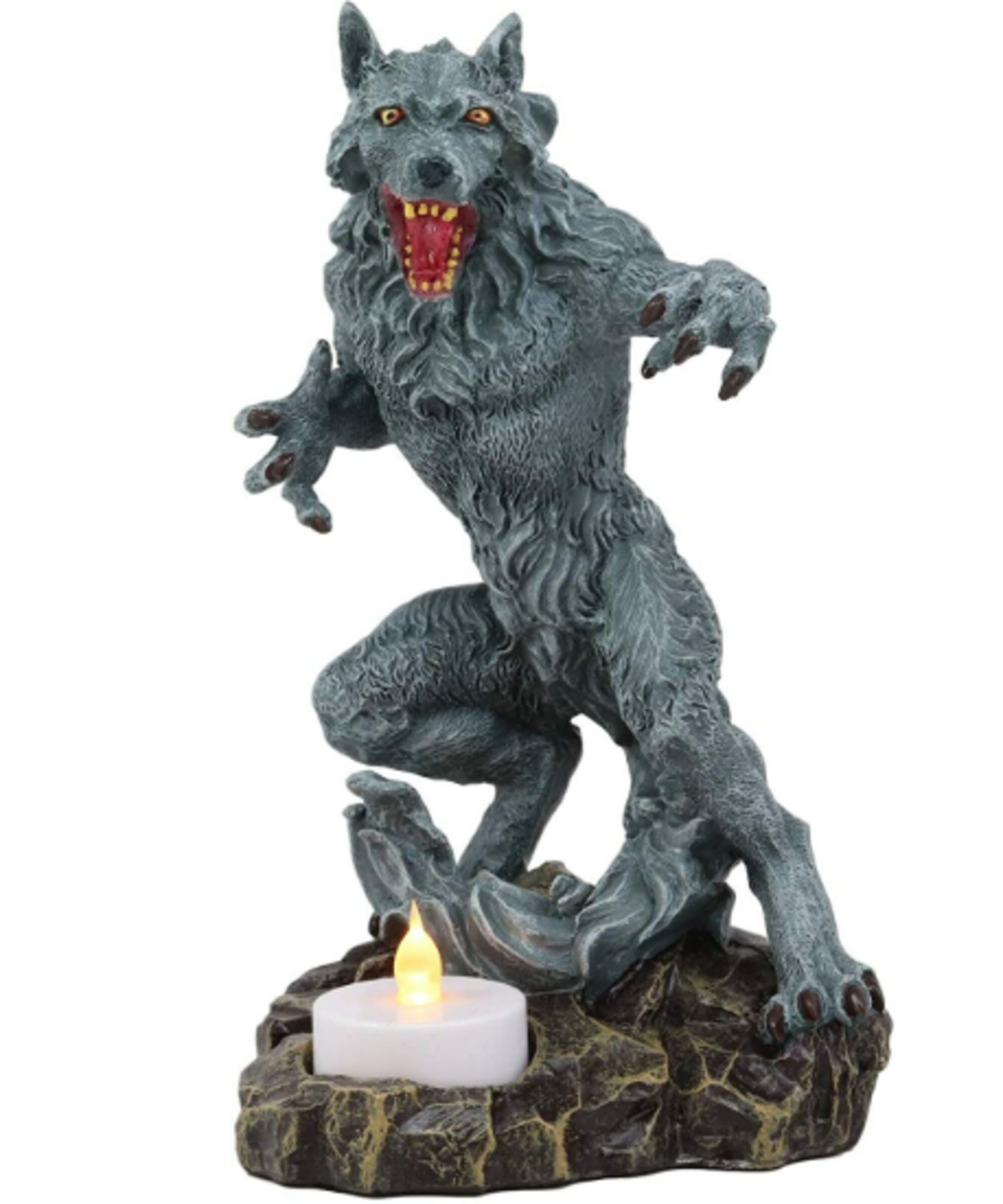 Gothic Werewolf Tea Light Candle Holder Statue Lycan Beast Wolf Man ...