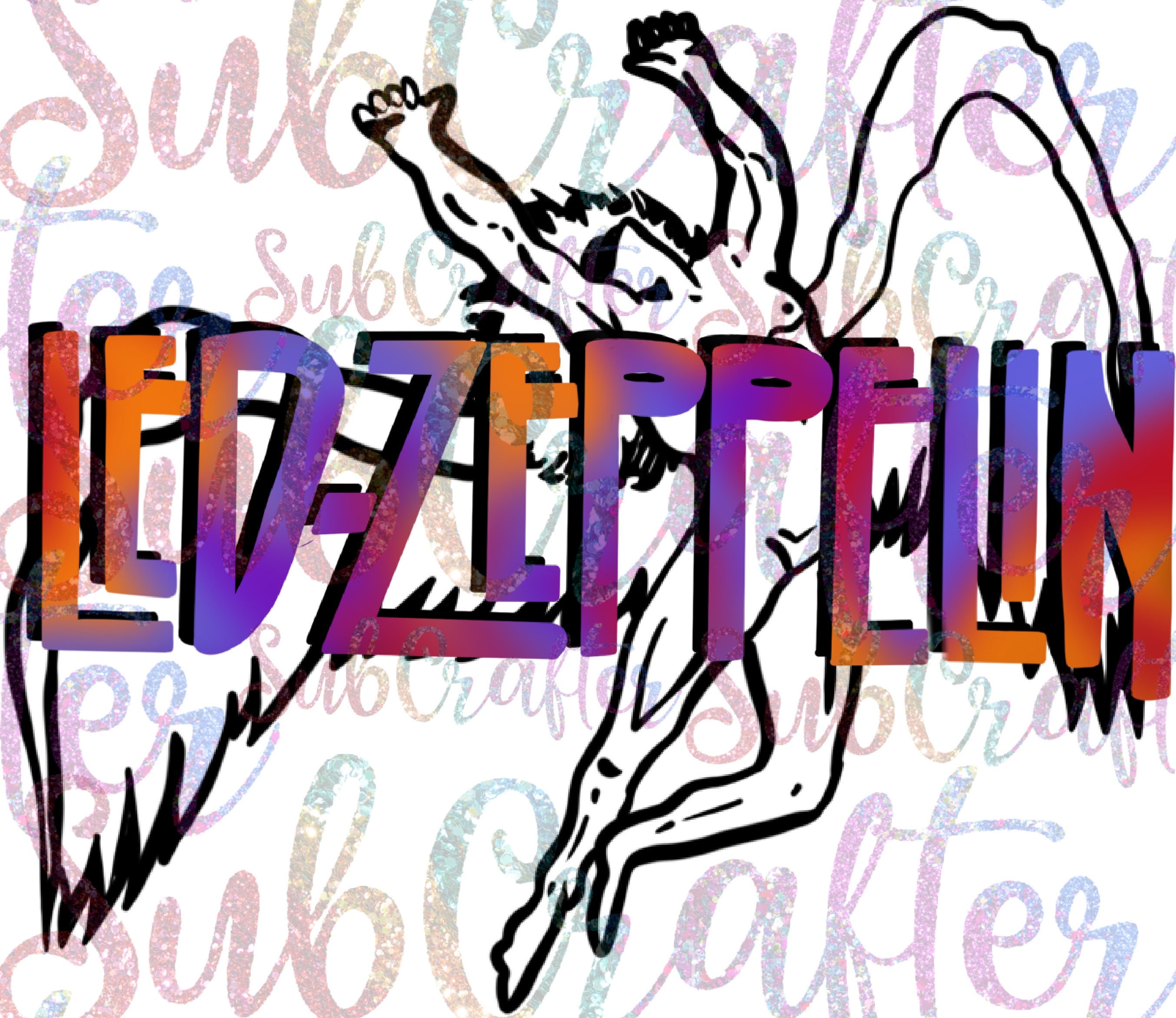 Led Zeppelin Fan Art PNG DIGITAL DOWNLOAD Used for Sublimation | Etsy