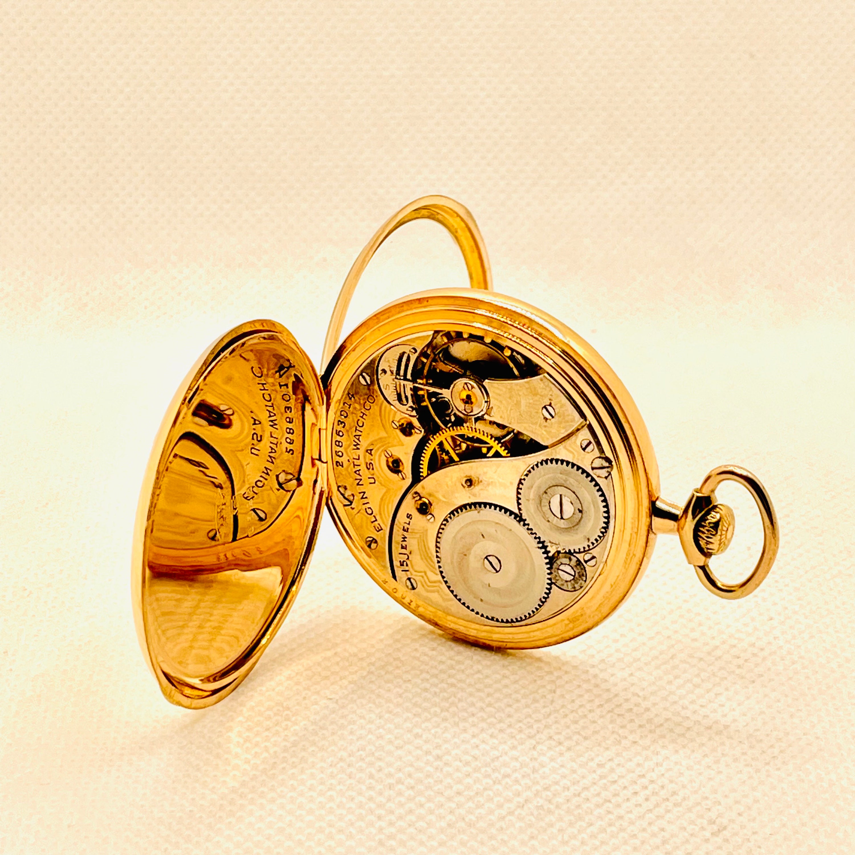 Vintage Pocket Watch-elgin 12s Circa 1924. 15 Jewels in a | Etsy