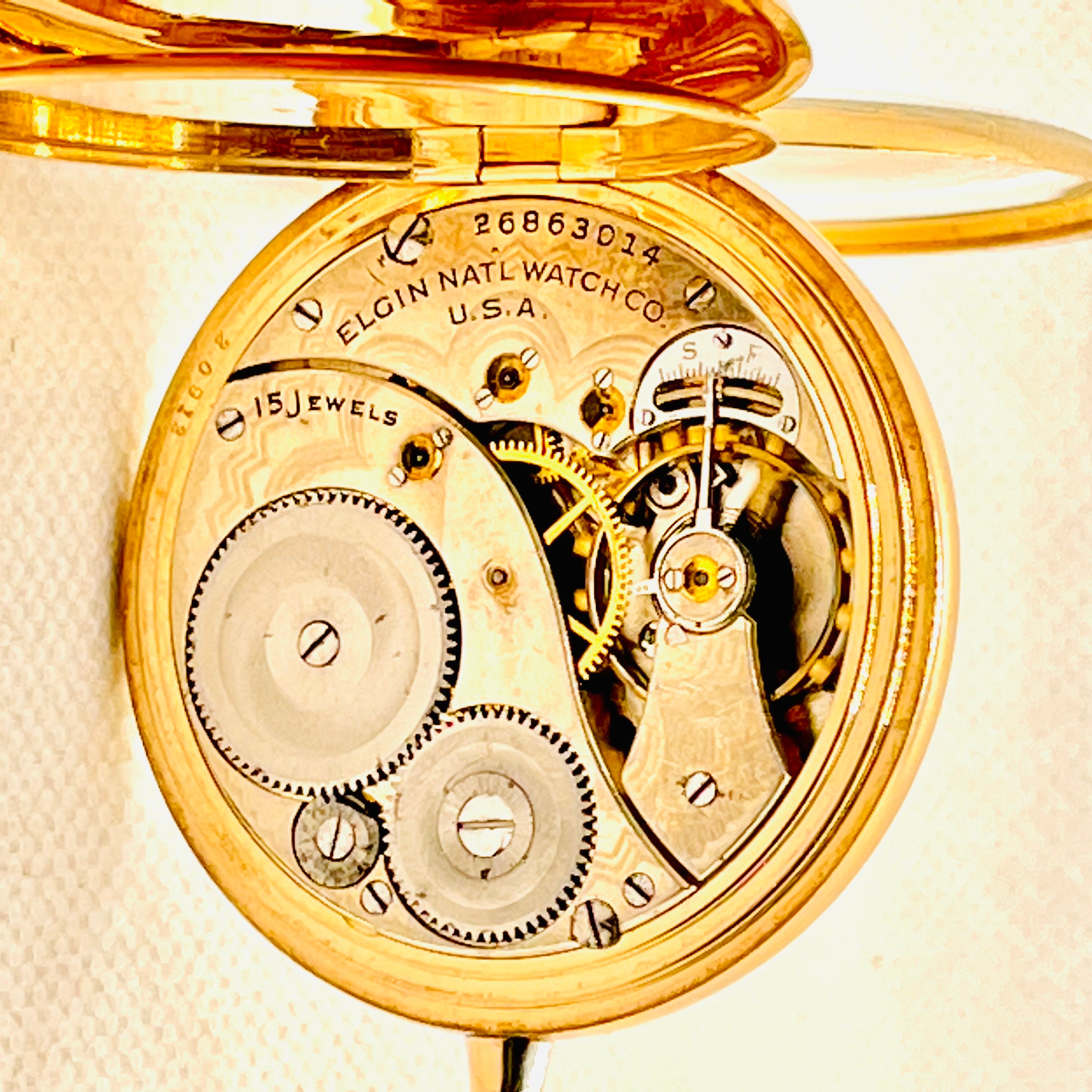 Vintage Pocket Watch-elgin 12s Circa 1924. 15 Jewels in a | Etsy