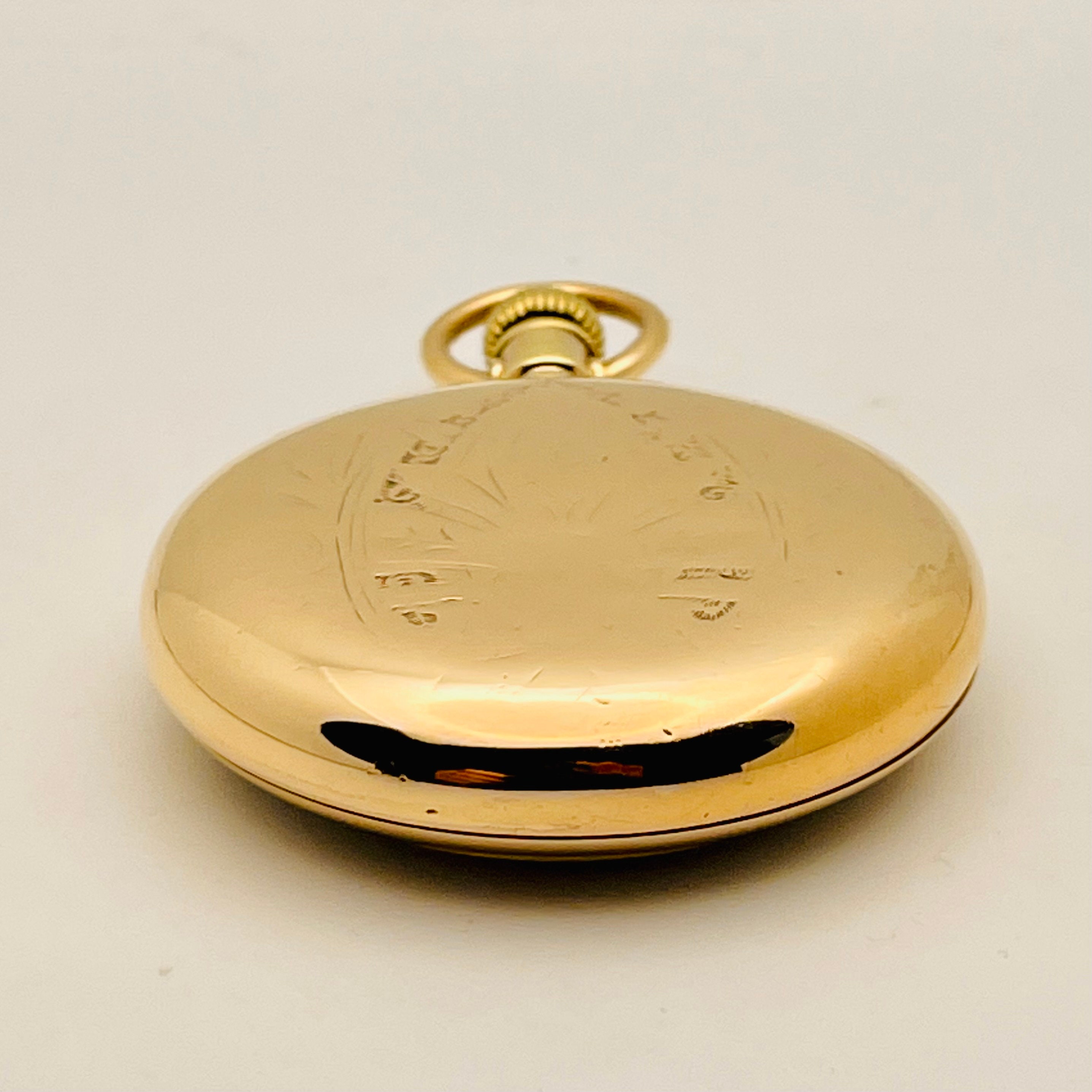 Vintage Pocket Watch-rockford 16s. Fancy Painted Dial, Circa 1913 W/14k ...