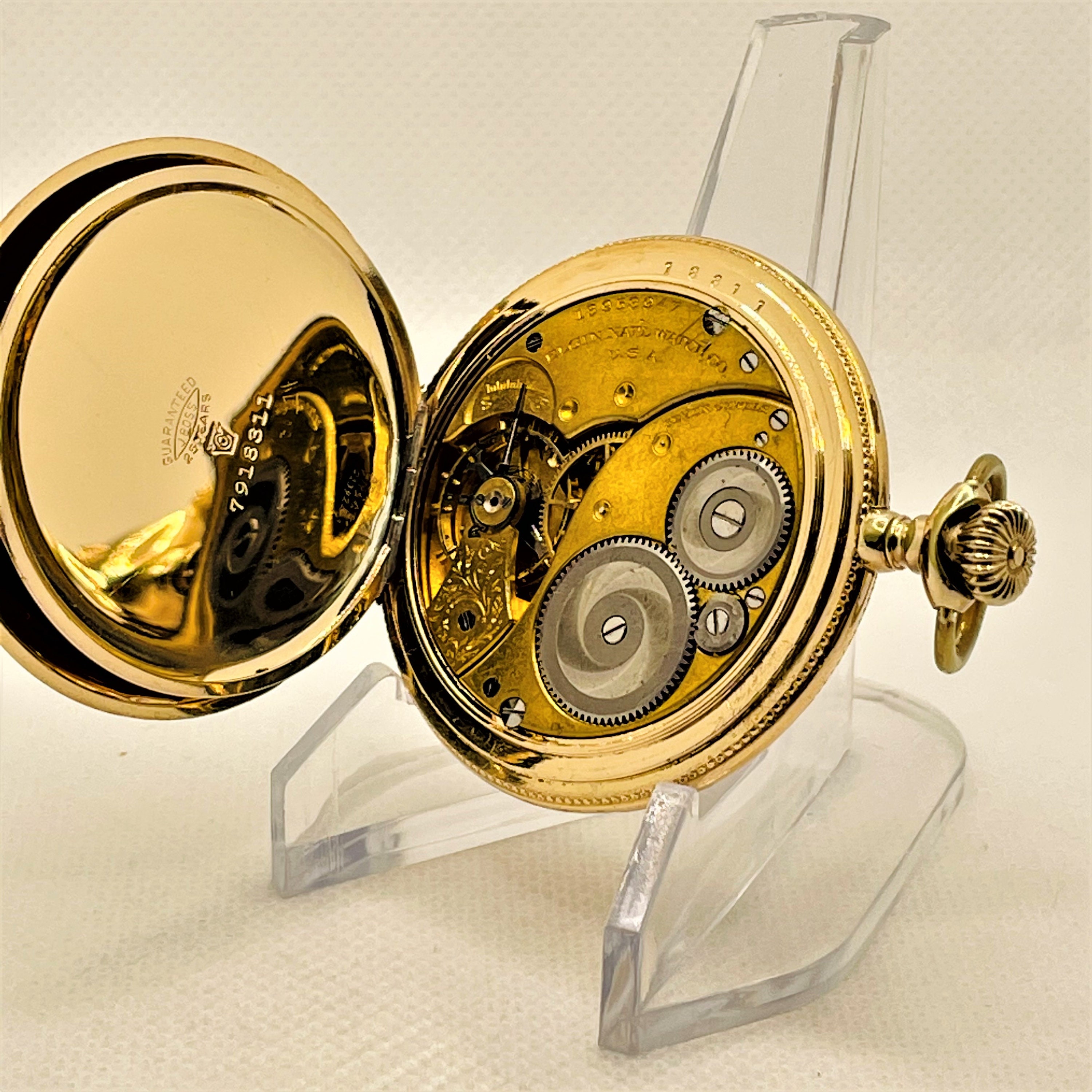 Vintage Pocket Watch Elgin 12s Hunter Style Circa 1916. in - Etsy