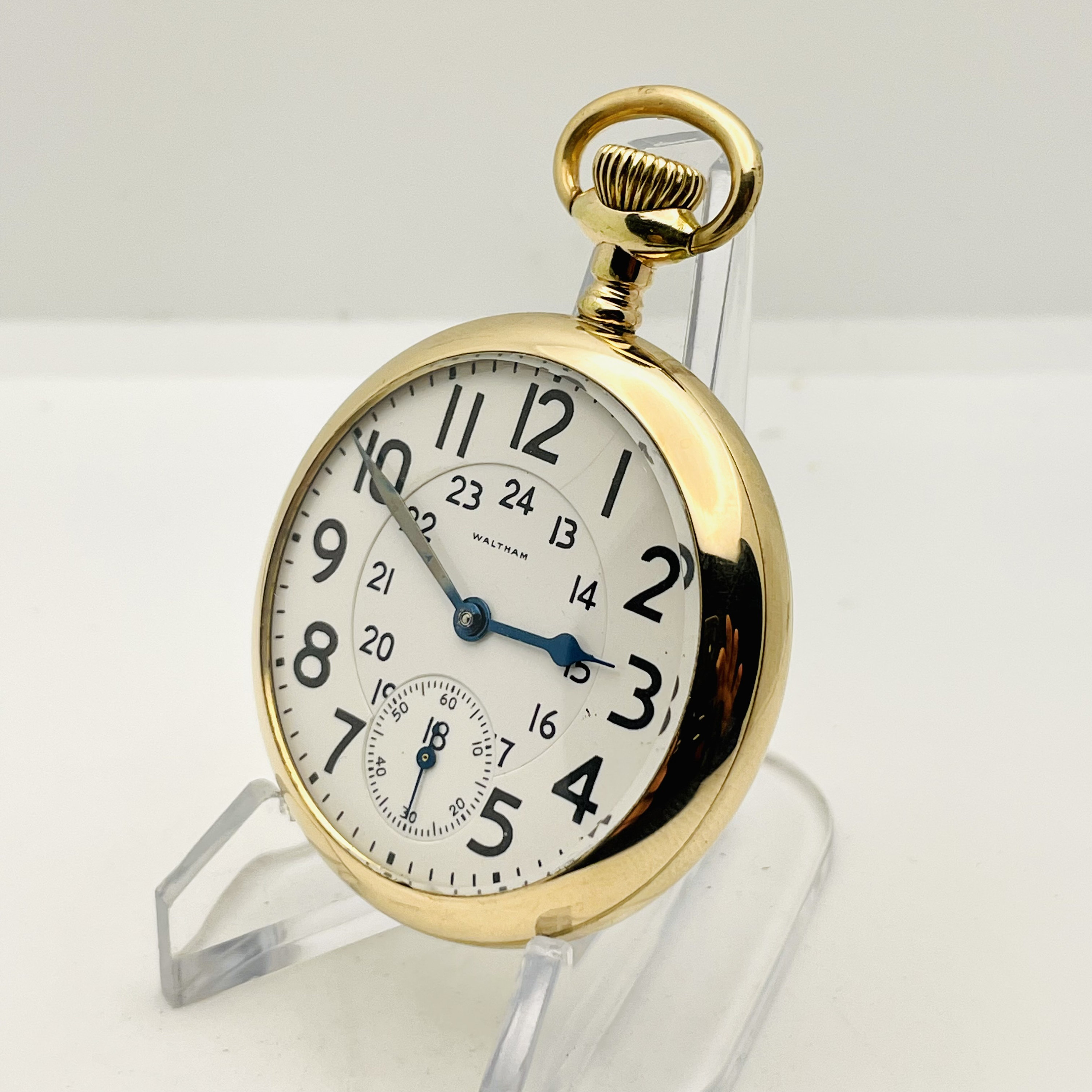 Vintage Pocket Watch-waltham, 21 Jewel, Railroad Grade, 16s, Circa 1915 ...