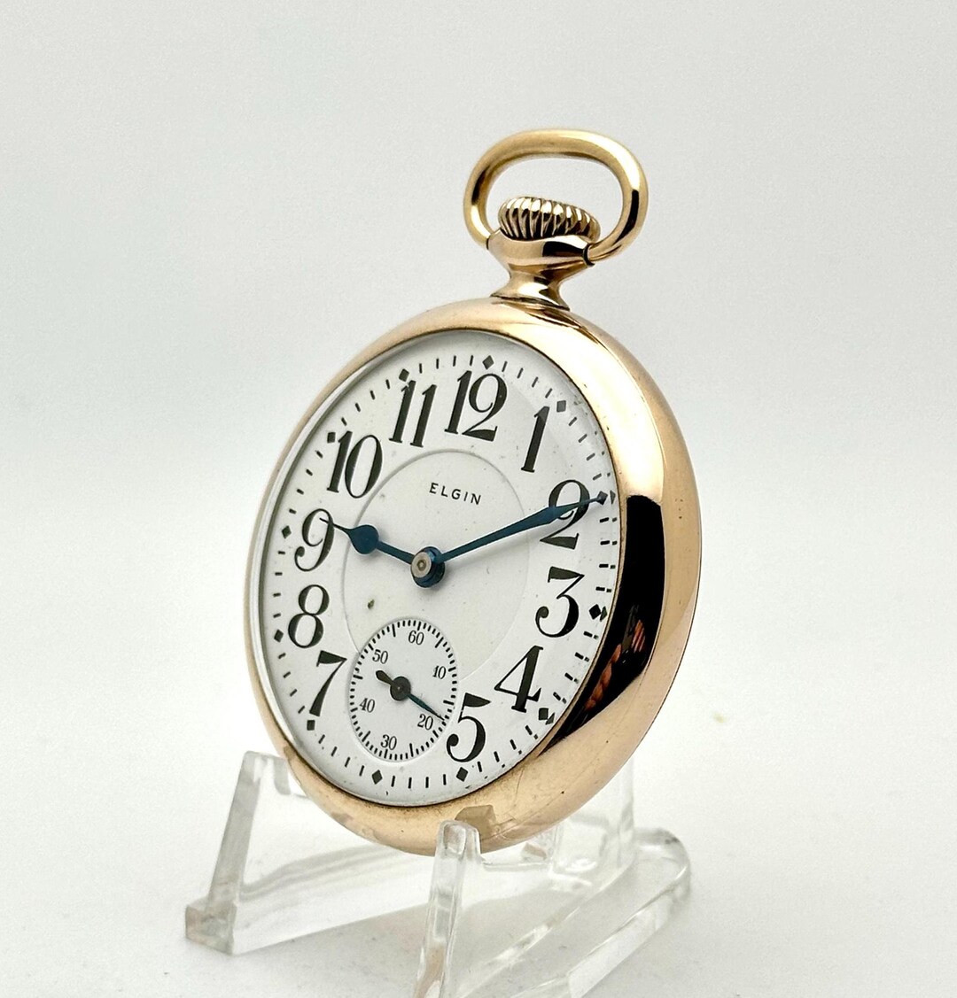 Vintage Pocket Watch-elgin Father Time, Railroad Grade, 16s, Circa 1921 ...