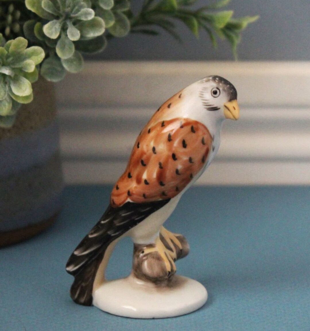 HEREND Bird Figurine, Falcon Hawk Model 5095, Highly Prized Collectible ...