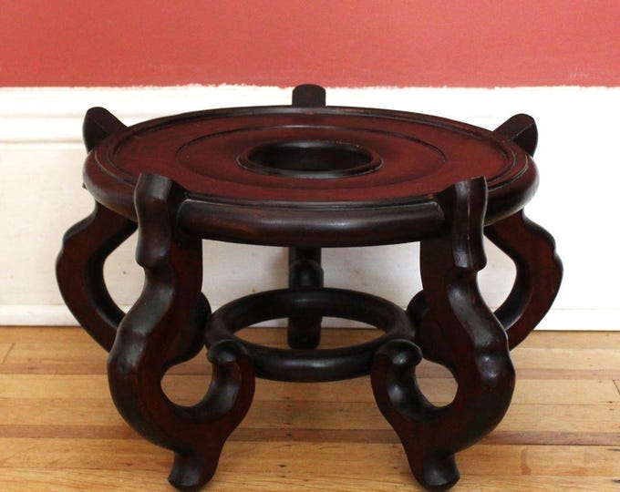 Traditional 11" Wide Large Chinese Display Stand Chinese Solid Wood ...