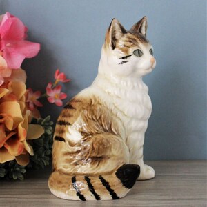 NIPPON Cat Yoko Boeki Large Figurine Cute Kitten Feline Japan Porcelain ...