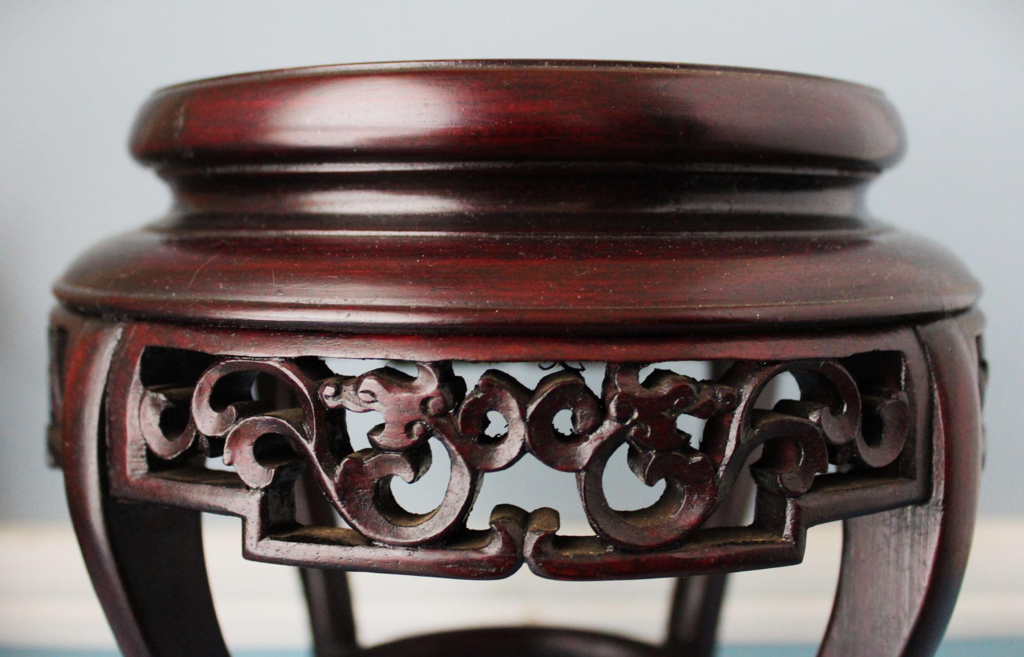 Carved Wood & Marble Display Stand: Asian Dragon Pedestal Riser - Etsy