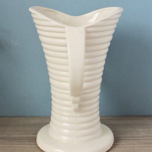 Antique White Vase With Handles, Porcelain Ceramic Flower Vase, Hand ...