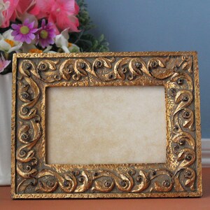 Picture Frame, 4x6 Window, Rustic Baroque Style, Gold Gilt Photo Frame ...