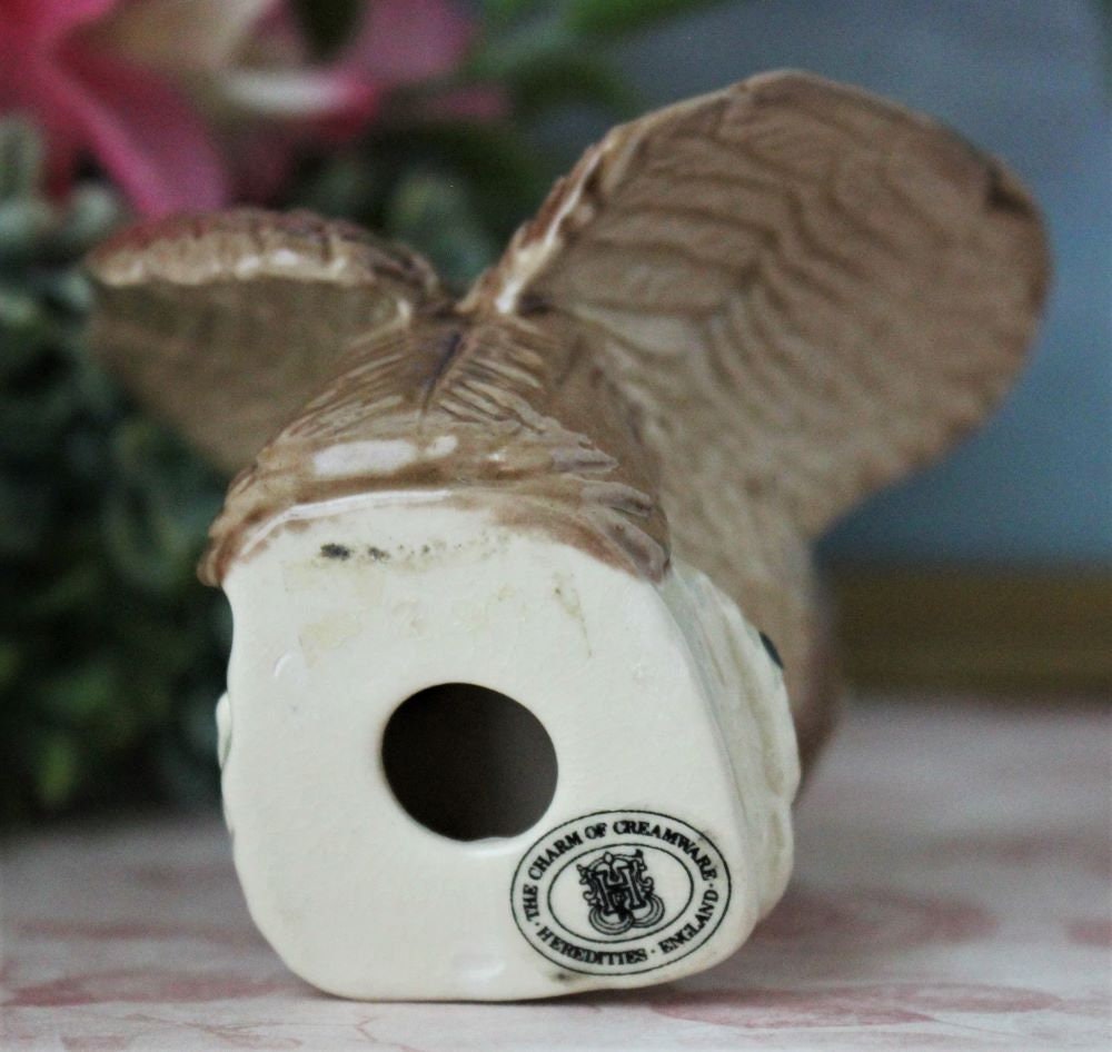 Owl Figurine HEREDITIES England Charm of Creamware Porcelain - Etsy UK