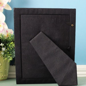 Photo Frame 5x7 Window Fabric Covered Hand Crafted Artisan Picture ...