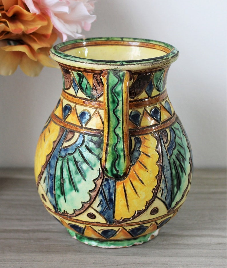 Vintage Ceramic Pottery Vase by Cellini Made in Italy Hand | Etsy