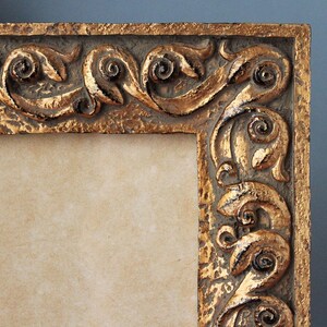 Picture Frame, 4x6 Window, Rustic Baroque Style, Gold Gilt Photo Frame ...