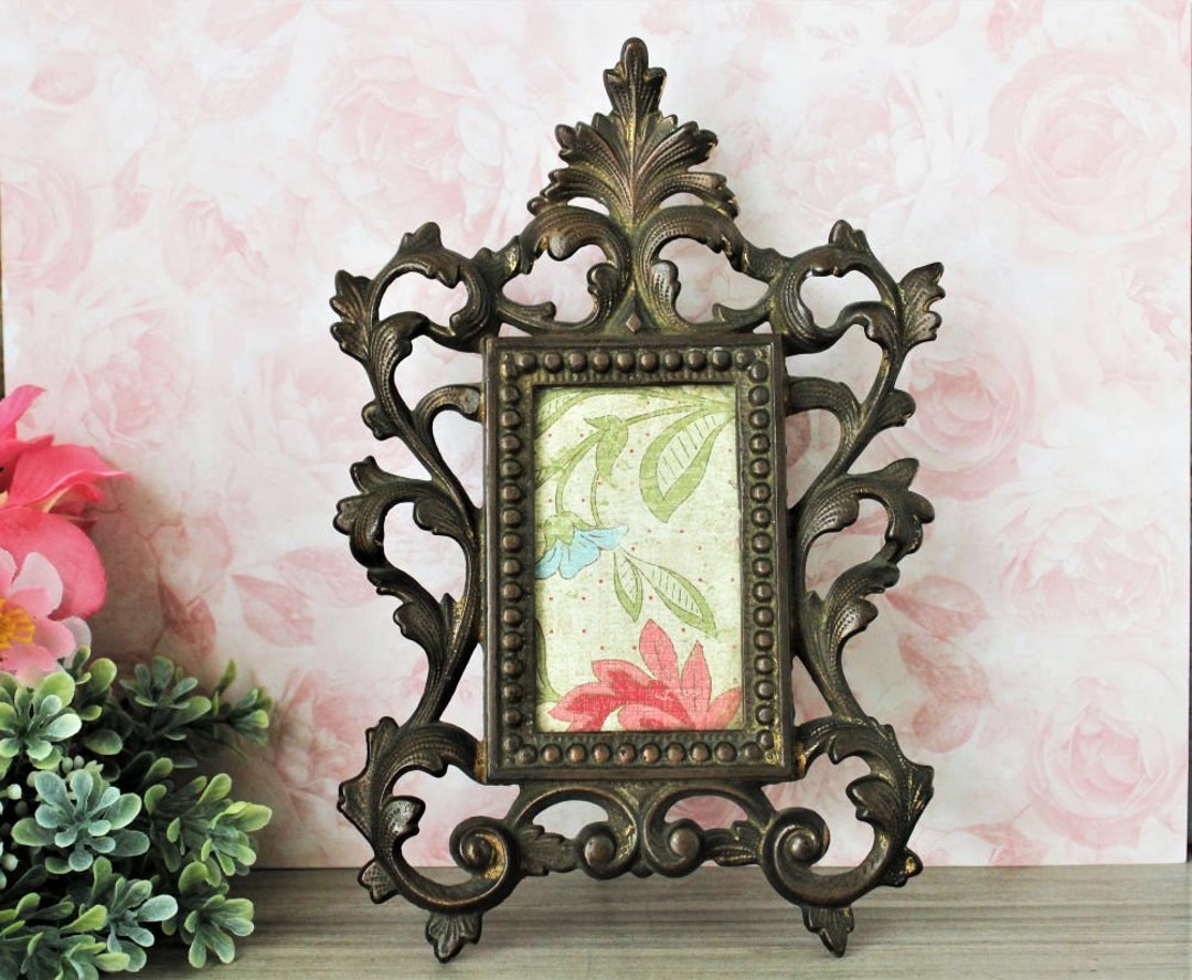 Rococo Style Picture Frame Cast Steel Photo Frame Glass Easel - Etsy