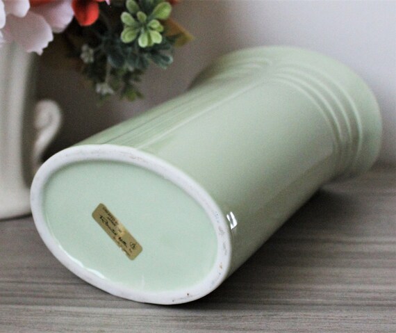 Vases Vintage Vase Rosenthal Netter Green Glaze Retro Ceramic Artisan ...