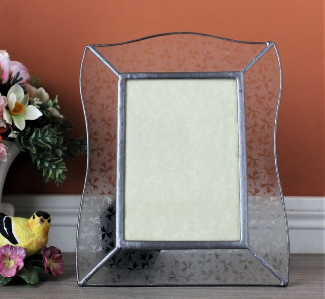 Glass Picture Frame 5x7 Window Artisan Photo Frame Frosted Glass Style ...