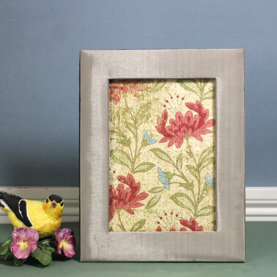 Photo Frame 5x7 Window Fabric Covered Hand Crafted Artisan Picture ...