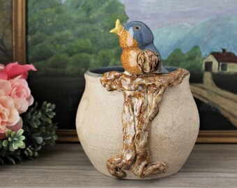 Bird Flower Pot - Etsy