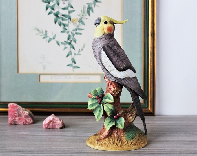 Cockatiel by Andrea Porcelain Figurine Andrea by Sadek #6014 Vintage ...
