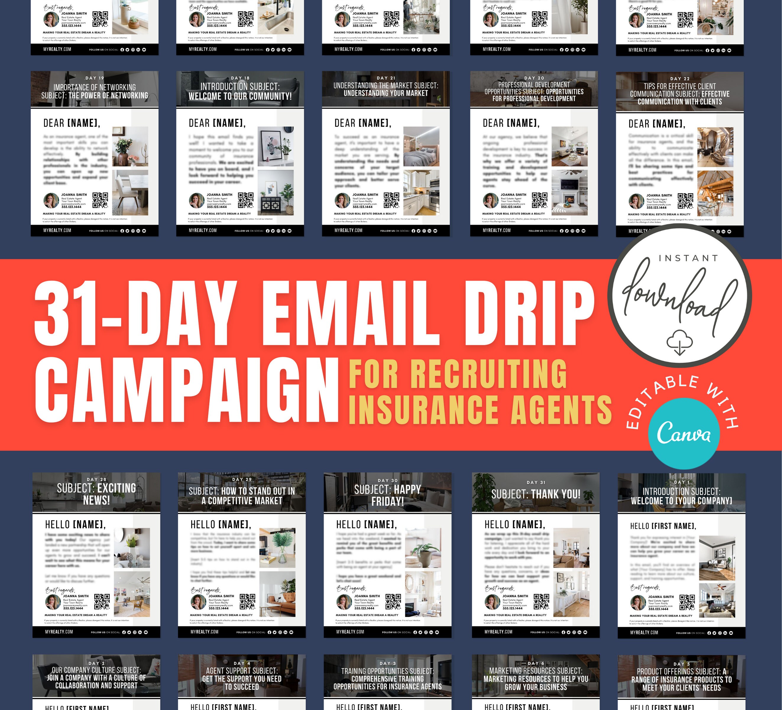 Insurance Agent Recruiting: 31-day Email Drip Campaign (digital ...