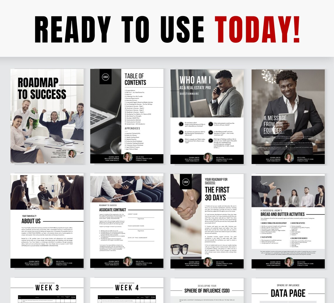Real Estate Team Onboarding Guide: Realtor Recruiting Template (CANVA ...