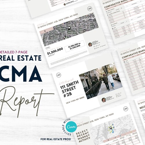 Real Estate Comparative Market Analysis CMA Realtor CMA - Etsy