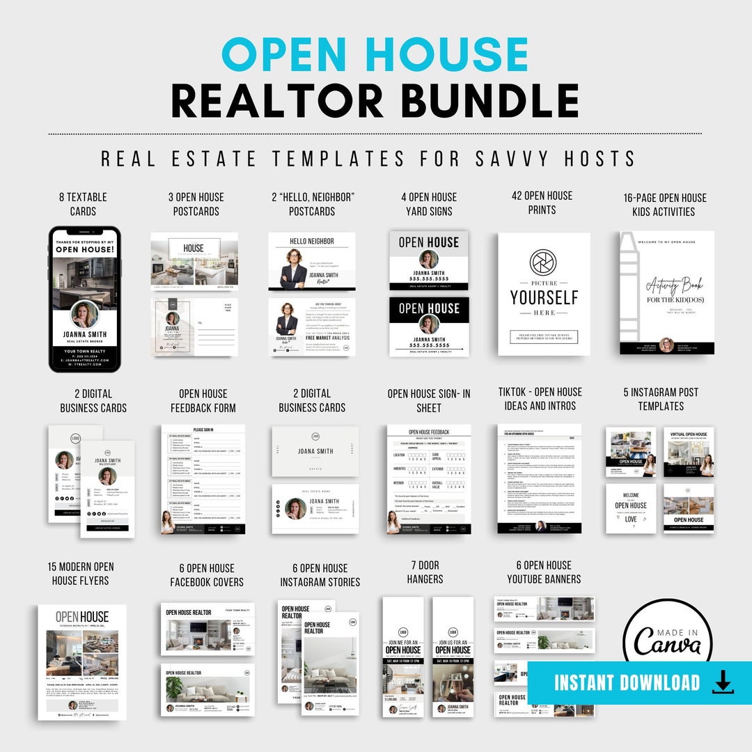 Open House Realtor Templates Bundle – Professional & Editable Real ...