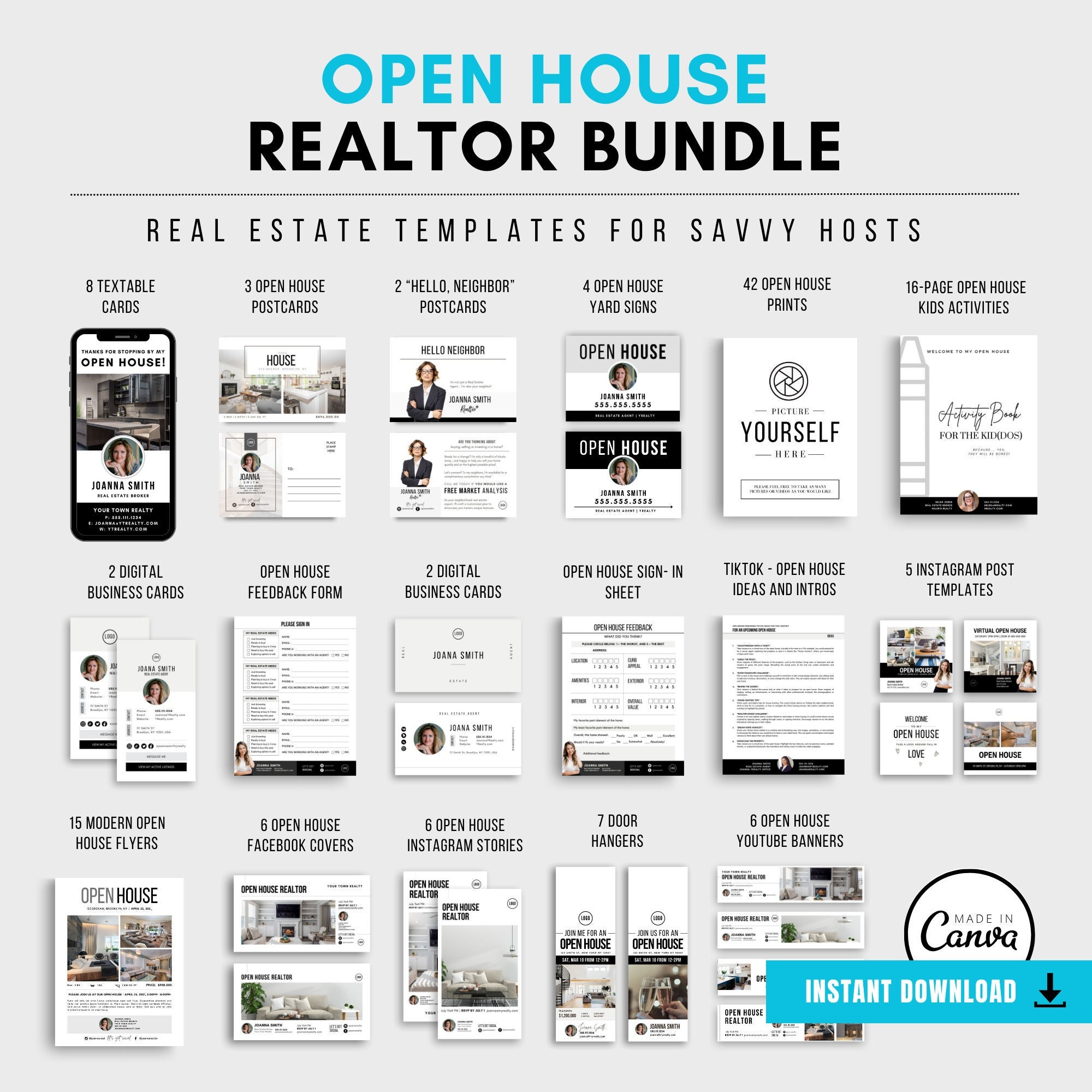 Open House Realtor Templates Bundle – Professional & Editable Real ...