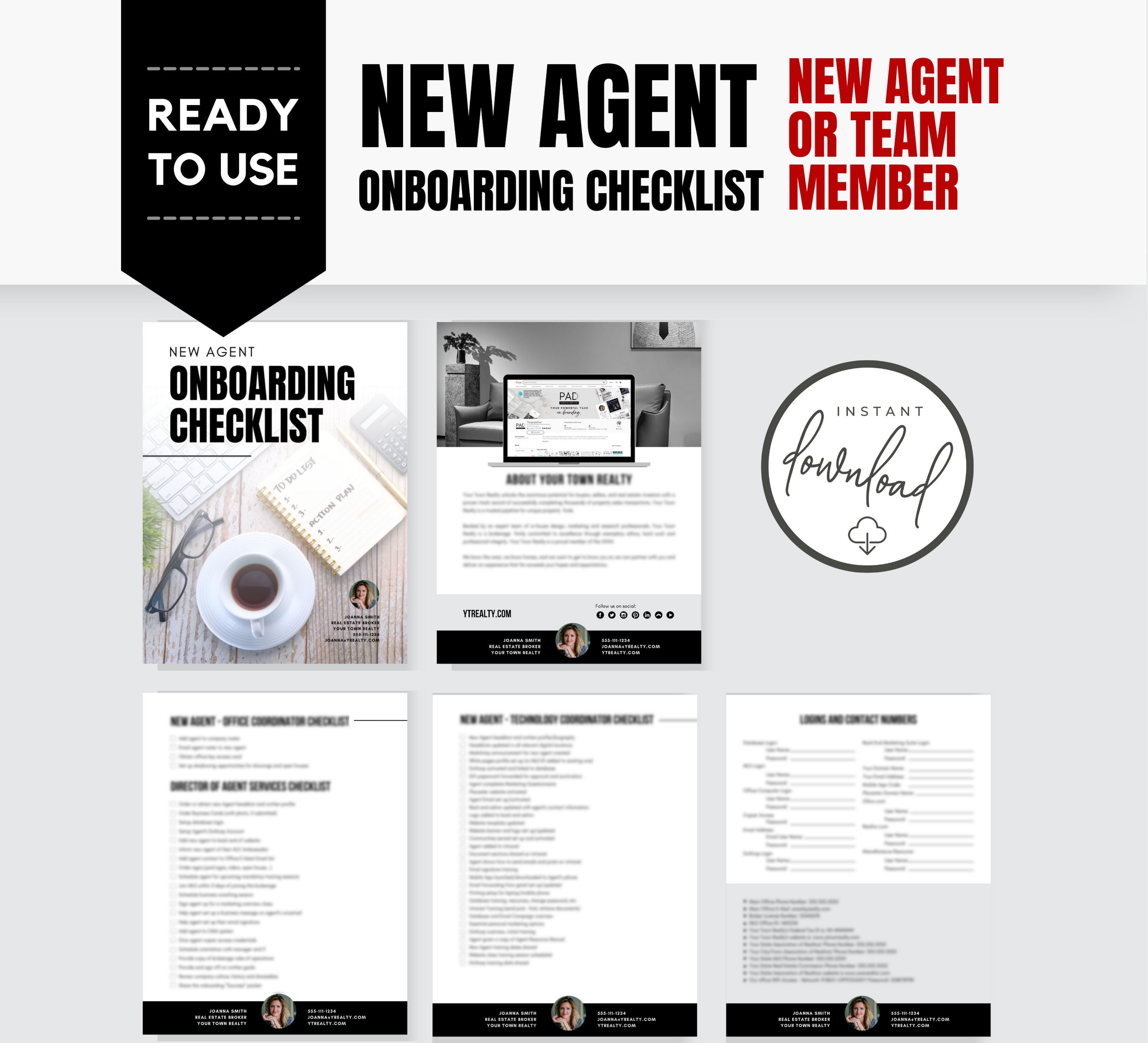 Realtor New Agent Onboarding Checklist: CANVA Editable Template ...