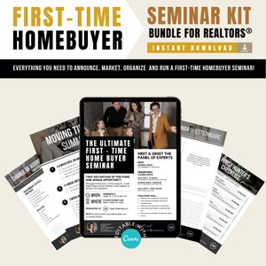 First-time Home Buyer Seminar Kit for Realtors: Canva Templates ...