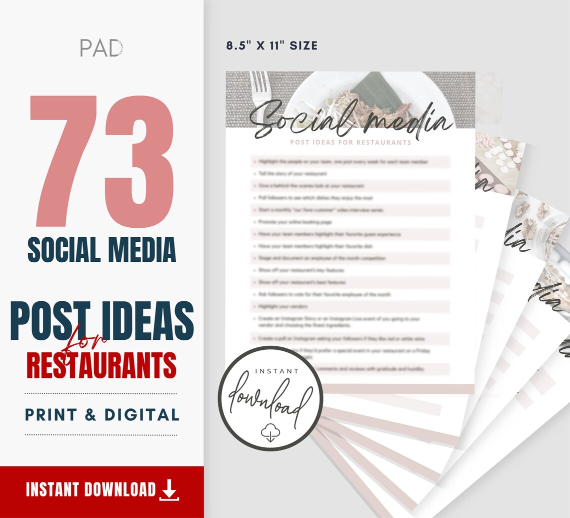 73 Social Media Post Ideas for RESTAURANTS Restaurant Branding ...