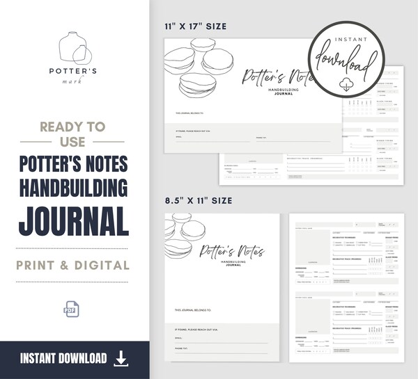 Printable Pottery Log Printable Pottery Process Log Pottery - Etsy Canada