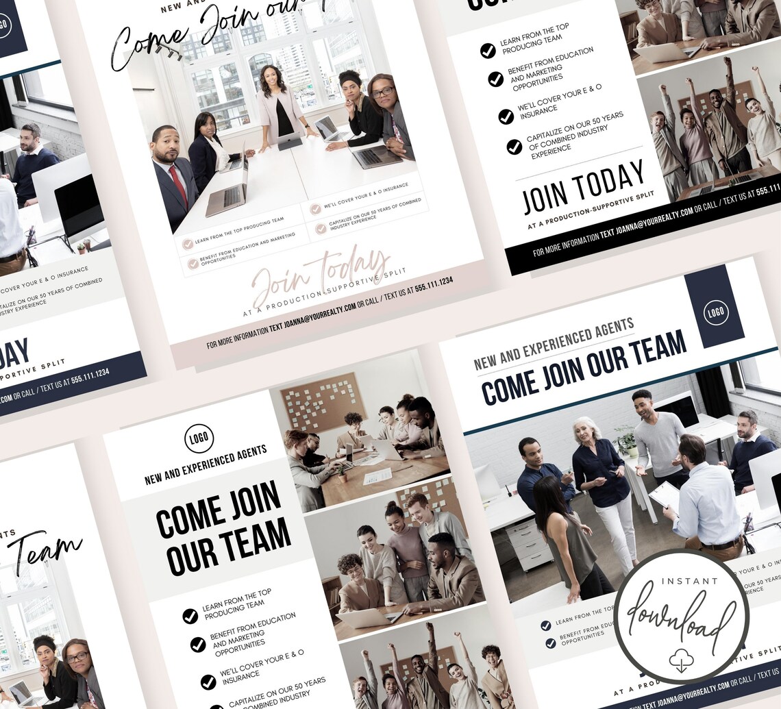Real Estate Recruiting Flyer Realtor Hiring Real Estate - Etsy