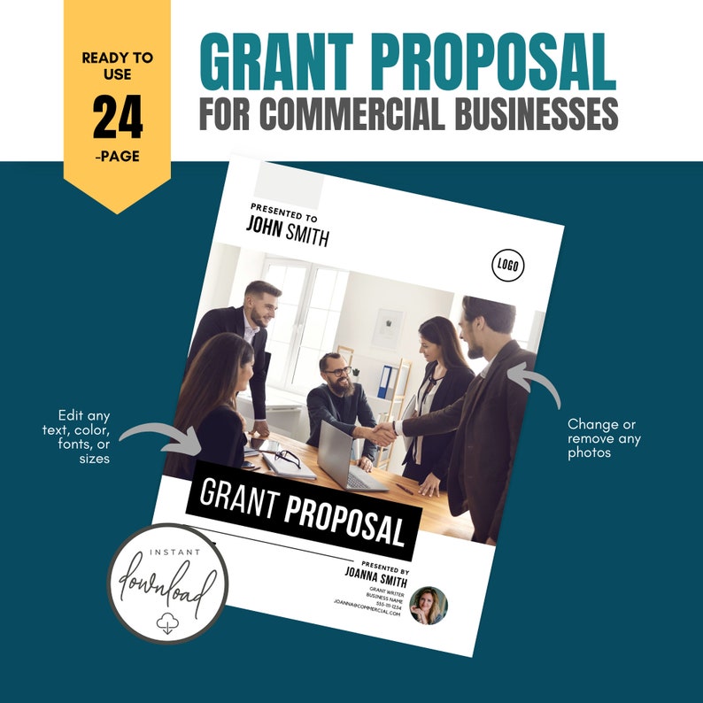 Grant Proposal Template for Small Businesses Grant Writing For-profit Funding Grant Proposal ...