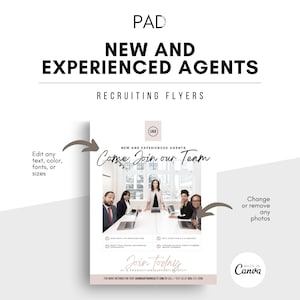 Real Estate Recruiting Flyer: Realtor Hiring Canva Template (digital ...