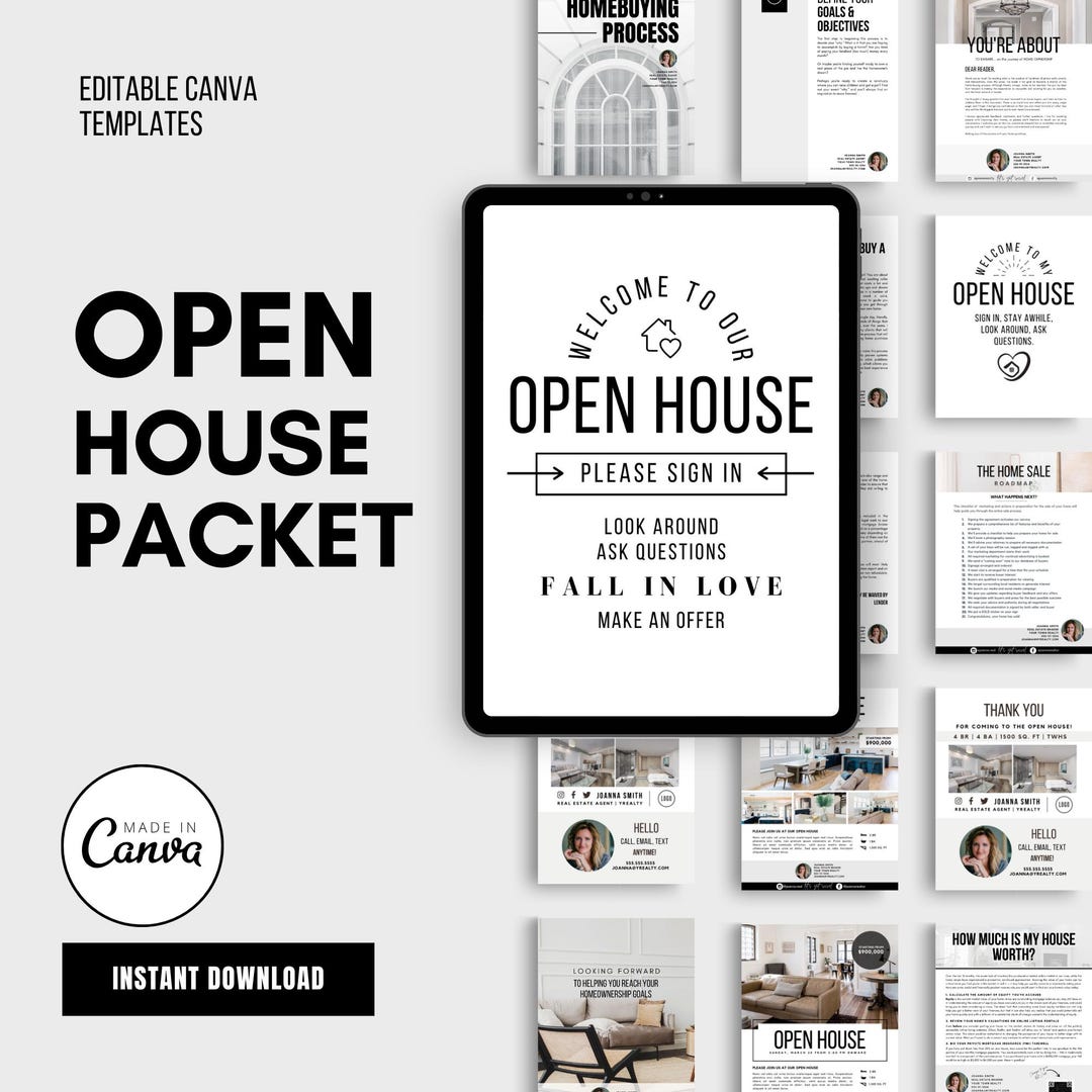 Run a Real Estate Open House Like a Pro! | Open House Bundle Pack ...